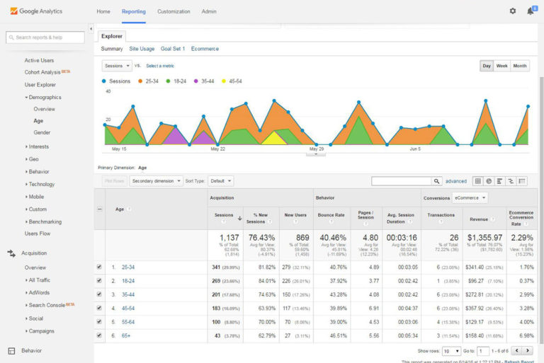 Demographics Reporting in Google Analytics - Google Analytics Basics ...