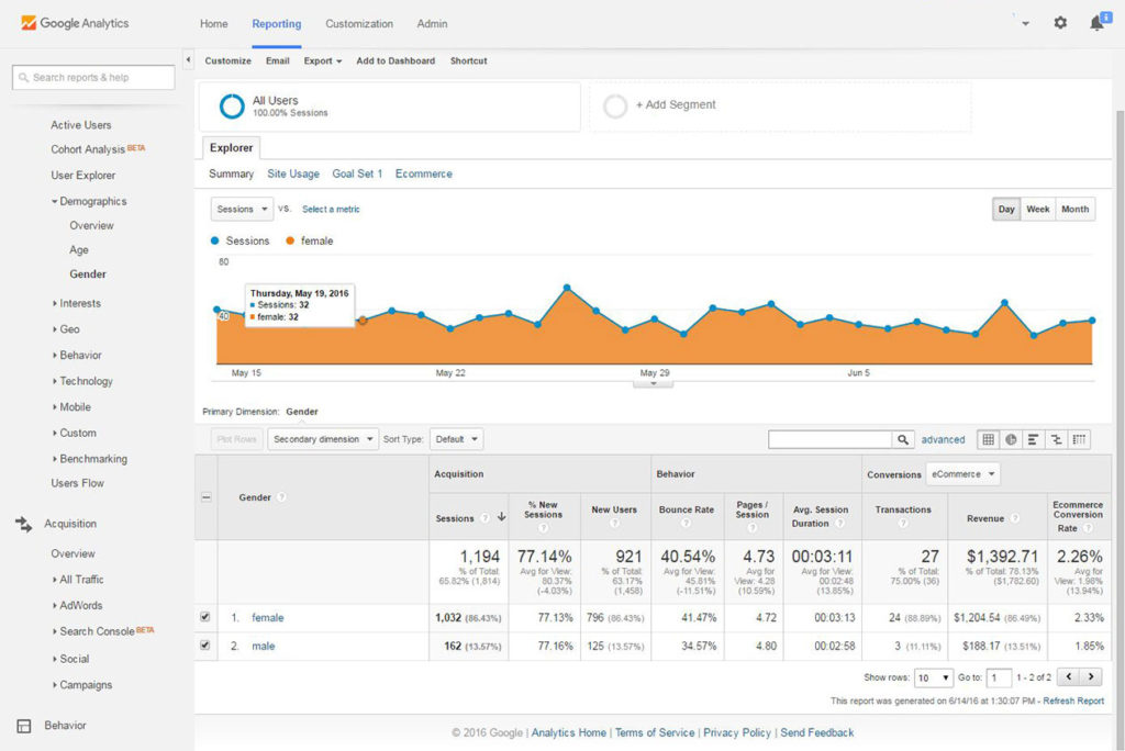 Demographics Reporting in Google Analytics - Google Analytics Basics ...